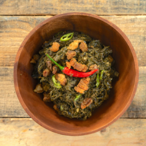 Laing w/ Lechon Kawali – KCs KITCHEN