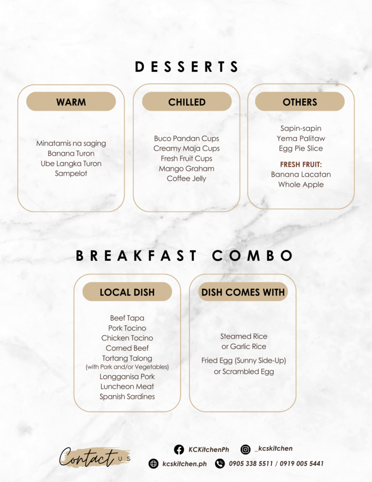 PACKED MEALS – KCs KITCHEN